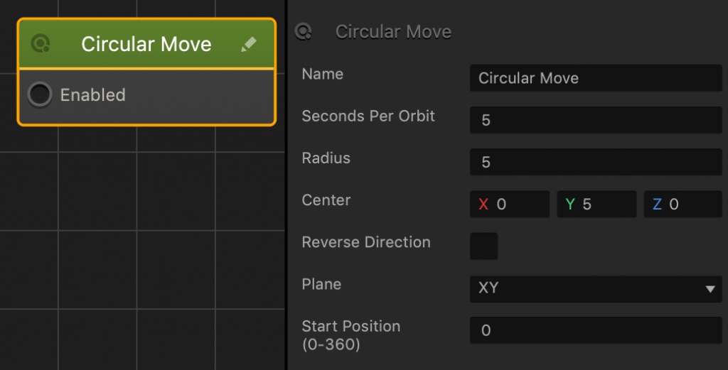 Circular Move Node - Buildbox 3 Manual - Buildbox | Game Maker | Video Game Software